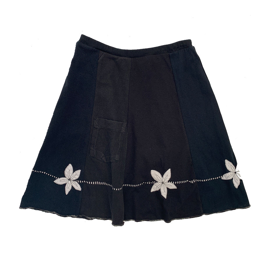 Classic Appliqué Skirt-White Daisy – SardineClothing